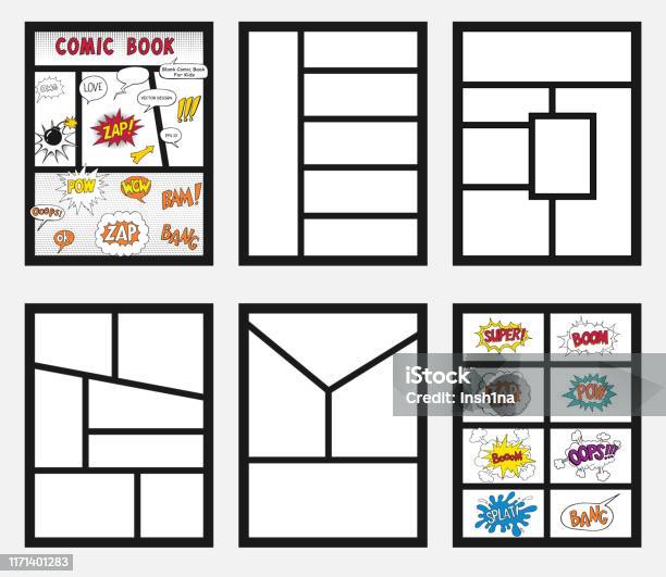 Buku Komik Blanks Set Gelembung Pidato Teks Sampul Majalah Komik ... Buku Komik Blanks Set Gelembung Pidato Teks Sampul Majalah Komik ...