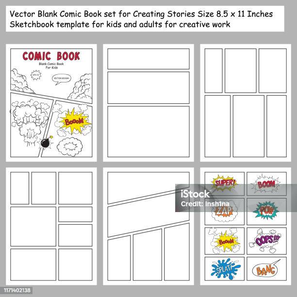 Buku Komik Blanks Set Gelembung Pidato Teks Sampul Majalah Komik ... Buku Komik Blanks Set Gelembung Pidato Teks Sampul Majalah Komik ...