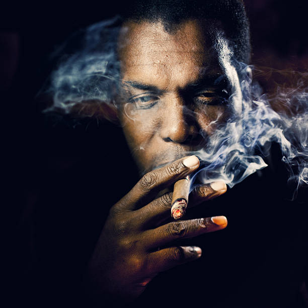 Free Stock Photo of Man in shadows smoking a cigar | Download Free ...