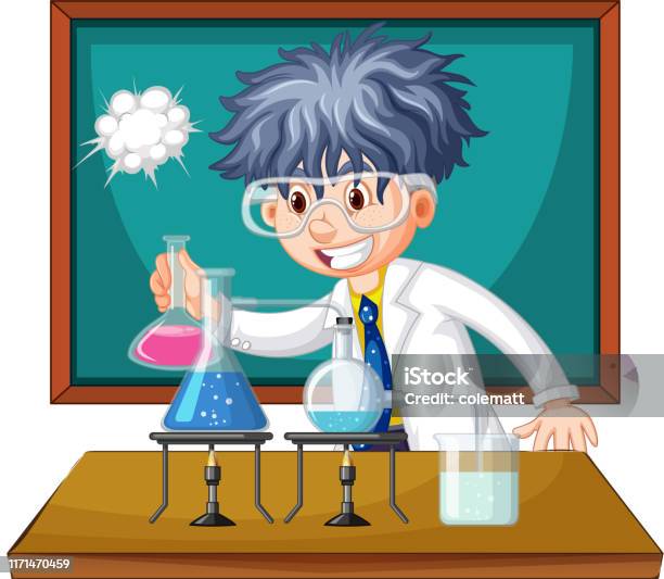 Ilmuwan Bekerja Dengan Alat Sains Di Laboratorium Ilustrasi Stok ... Ilmuwan Bekerja Dengan Alat Sains Di Laboratorium Ilustrasi Stok ...