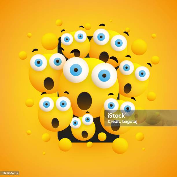Emoticons On Mobile Device Screen Concept Stock Illustration Download