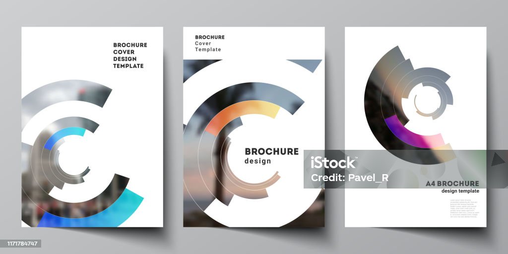 Tata Letak Vektor Format A4 Template Desain Mockups Sampul Modern Untuk