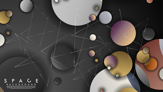 Contexte De Lespace Plat Avec Des Planètes Et Des Étoiles Illustration