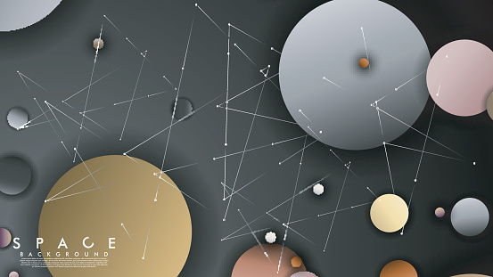 Contexte De Lespace Plat Avec Des Planètes Et Des Étoiles Illustration