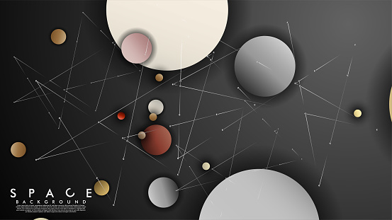 Contexte De Lespace Plat Avec Des Planètes Et Des Étoiles Illustration