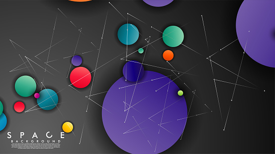 Contexte De Lespace Plat Avec Des Planètes Et Des Étoiles Illustration
