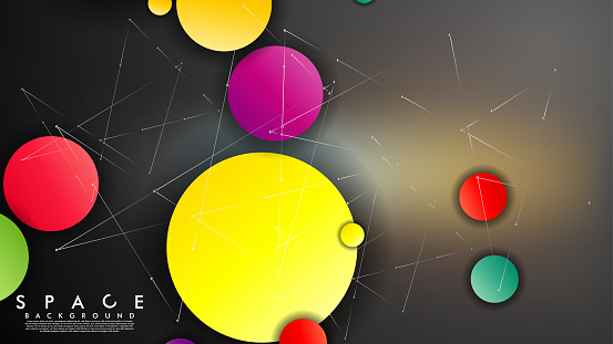 Contexte De Lespace Plat Avec Des Planètes Et Des Étoiles Illustration