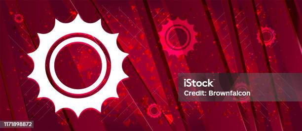 Sun Icon Abstract Design Bright Red Banner Background Stock Illustration Download Image Now