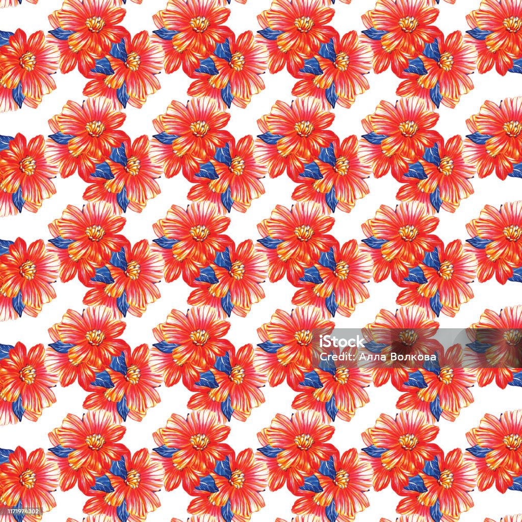 Arrangement De Fleur Avec Un Oiseau De Fantaisie Cadre Rouge Daquarelle