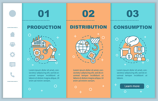 Sektor Industri Onboarding Halaman Web Seluler Vektor Template