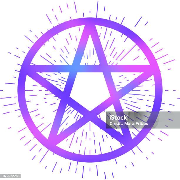 五角形神秘符號向量圖形及更多五角星圖片 五角星 紫色 剪裁圖 Istock