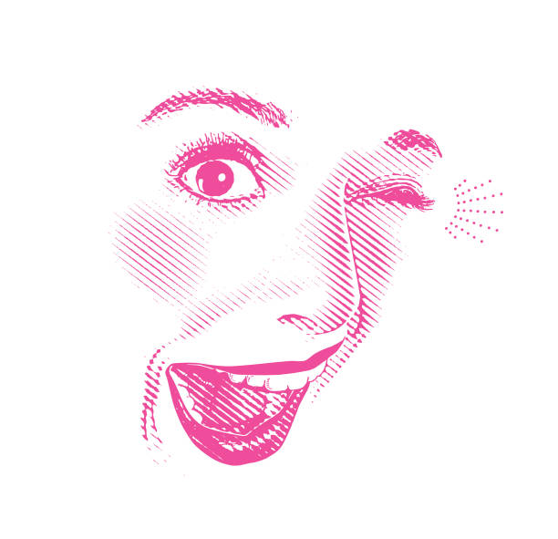 Married Woman Winking Clipart