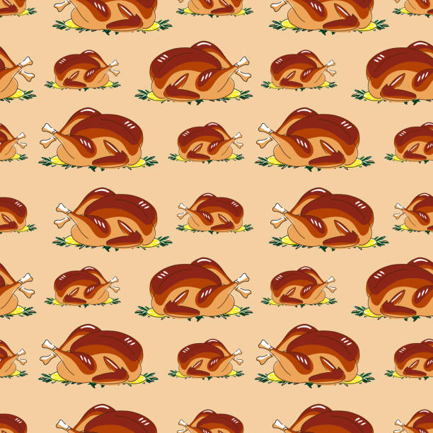 Dessin Poulet Roti Vectoriels Et Illustrations Libres De Droits Istock