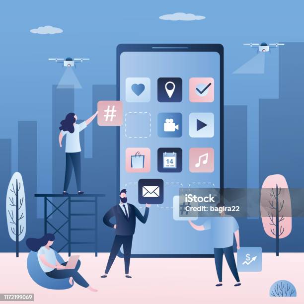 Smartphone Besar Dan Perangkat Lunak Atau Pengembangan Aplikasi Seluler