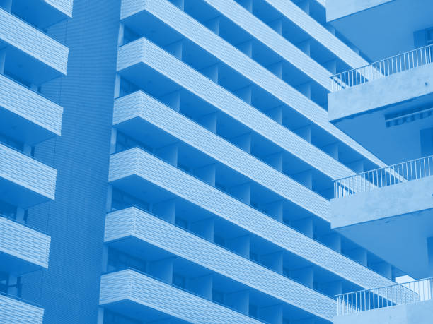 Free Stock Photo of Facade of blue and beige buildings | Download Free ...
