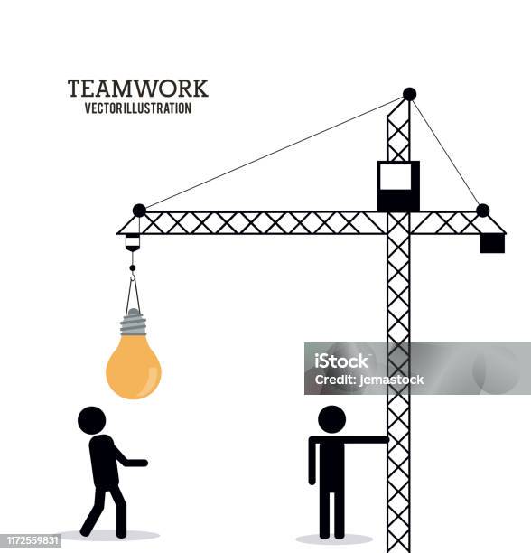 Conception De Pictogramme De Support De Travail Déquipe Vecteurs Libres