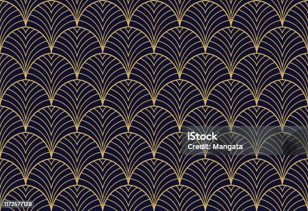 Elegant Art Nouveau Seamless Pattern Abstract Minimalist Background
