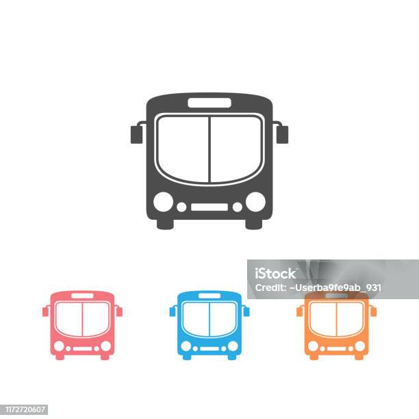 Vecteur De Symbole De Symbole De Symbole Dicône De Bus Sur Le Blanc