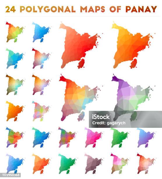 Set Of Vector Polygonal Maps Of Panay Stock Illustration - Download ... Set Of Vector Polygonal Maps Of Panay Stock Illustration - Download ...