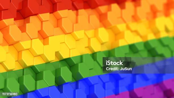 Latar Belakang Pelangi Dengan Warna Bendera Lgbt Simbol Perdamaian