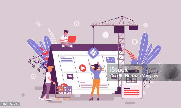 Templat Desain Halaman Web Datar Dari Beranda Perencanaan Bisnis Atau