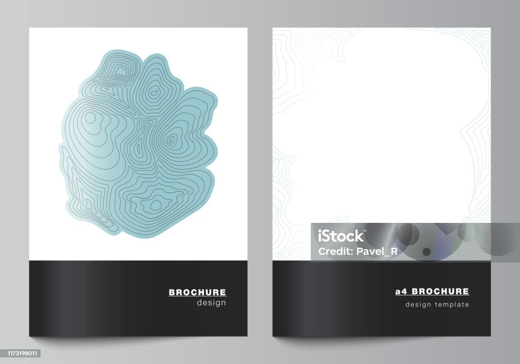 Tata Letak Vektor Format A4 Template Desain Mockups Sampul Modern Untuk