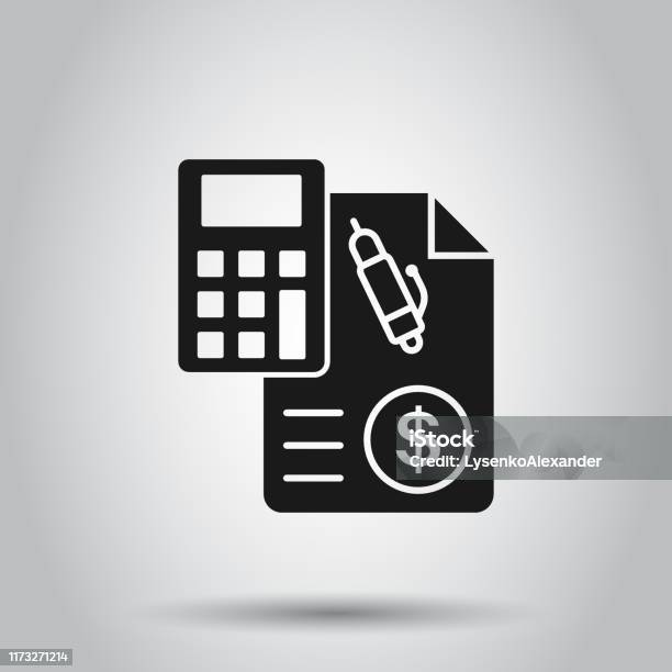 Icône De Calcul Dargent Dans Le Modèle Plat Illustration De Vecteur De