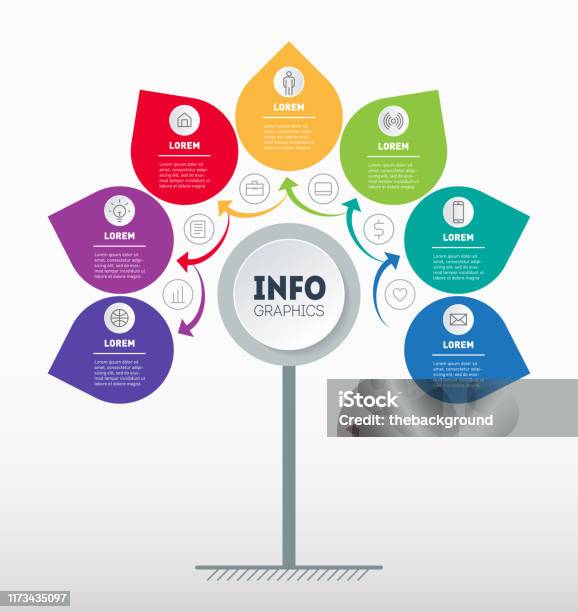Présentation Dentreprise Ou Concept Dinfographie Avec 7 Options Et 13