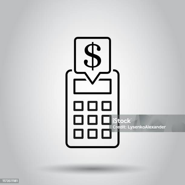 Icône De Calcul Dargent Dans Le Modèle Plat Illustration De Vecteur De