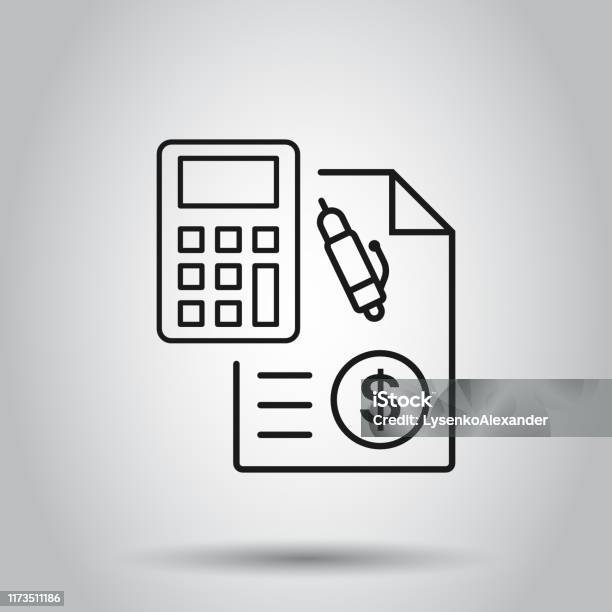 Icône De Calcul Dargent Dans Le Modèle Plat Illustration De Vecteur De
