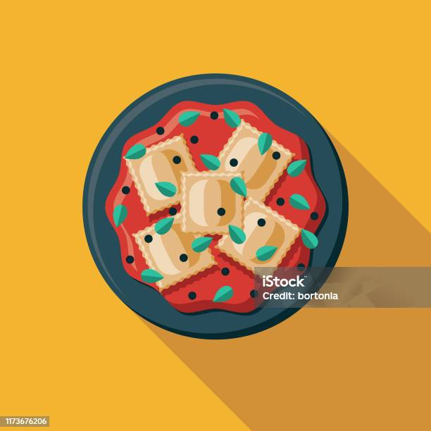 Icône Alimentaire Italienne Ravioli Vecteurs Libres De Droits Et Plus D