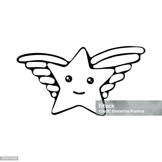 Vecteur Détoile De Kawaii Étoile Mignonne De Dessin Animé Avec Des