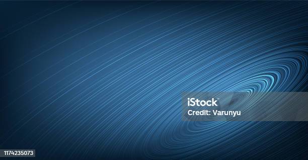 Curve Circle Blue Digital Sound Wave Teknologi Dan Konsep Gelombang