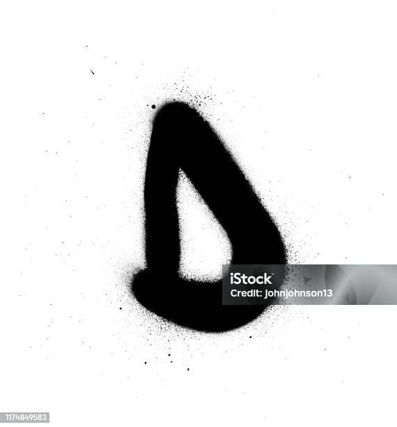Grafiti Kecil Lemak D Font Disemprotkan Dalam Hitam Di Atas Putih