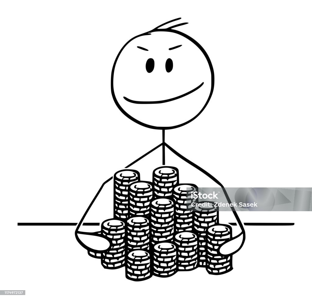 Vektorcartoonillustration Des Erfolgreichen Gewinners Mann Oder ... Vektorcartoonillustration Des Erfolgreichen Gewinners Mann Oder ...