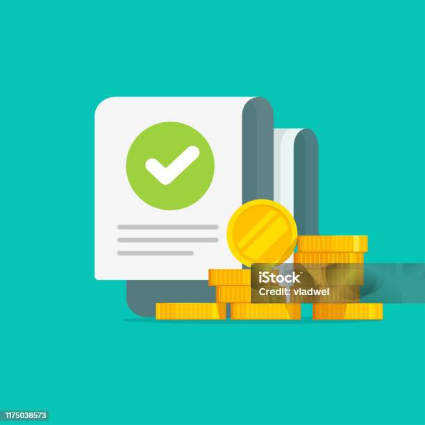 Pengar Med Bock Granska Dokument Vektor Illustration Platt Tecknad Cash ... Pengar Med Bock Granska Dokument Vektor Illustration Platt Tecknad Cash ...