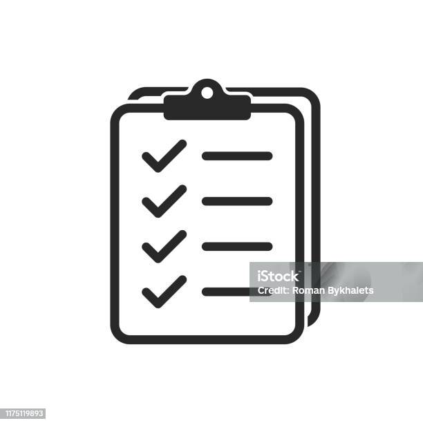 Liste De Contrôle Ou Document De Pressepapiers Dicône Avec La Coche