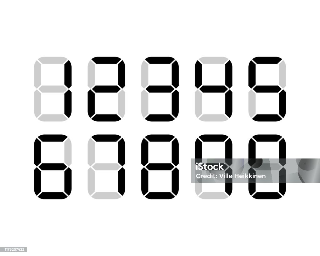 Set Of Digital Numbers Vector Illustration Icon Stock Illustration ... Set Of Digital Numbers Vector Illustration Icon Stock Illustration ...