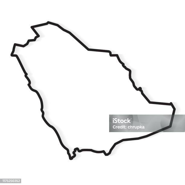 Garis Besar Hitam Arab Saudi Peta Vektor Ilustrasiblack Garis Besar ... Garis Besar Hitam Arab Saudi Peta Vektor Ilustrasiblack Garis Besar ...