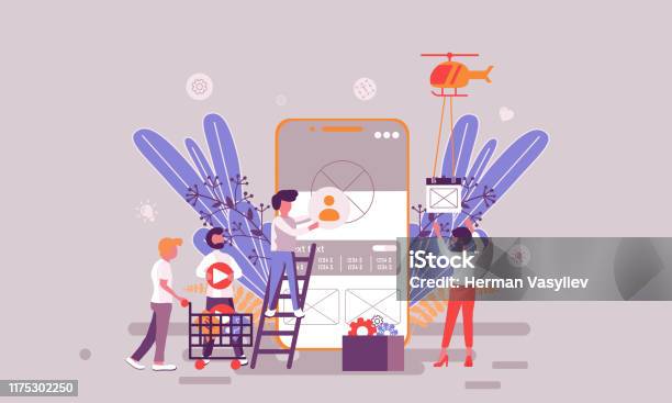 Template Desain Halaman Web Datar Dari Beranda Desain Ui Ux Atau