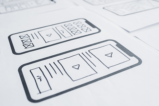 Ux Mobile Aplikasi Wireframe Sketsa Prototipe Kerangka Kerja Tata Letak