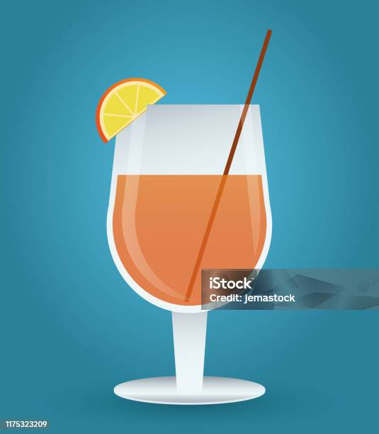 Icône De Boisson De Cocktail Dans Le Modèle Plat De Conception Boisson