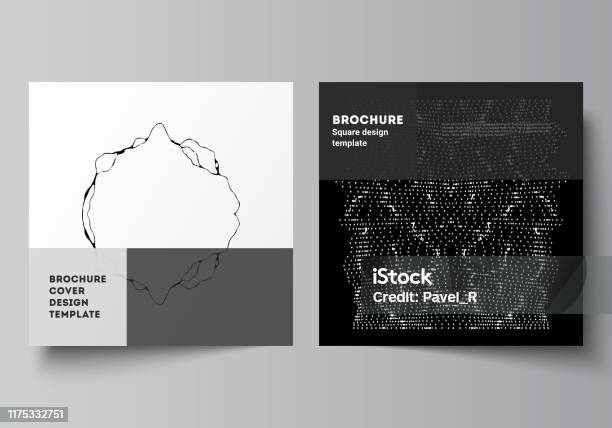 Tata Letak Ilustrasi Vektor Minimal Dari Dua Format Persegi Mencakup
