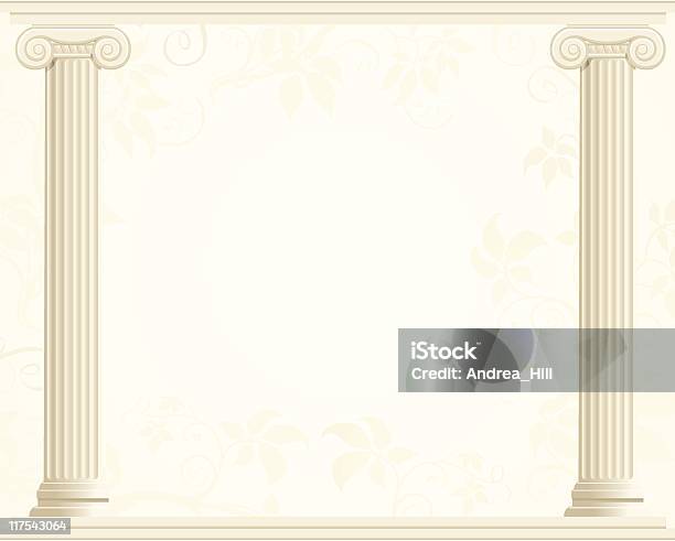Column Border With Ivy Background向量圖形及更多建築大柱圖片 建築大柱 希臘文化 背景 主題
