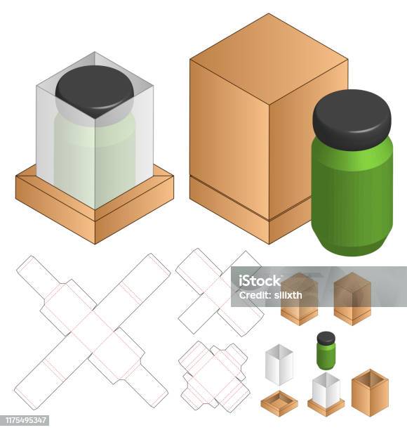 Conception De Modèle De Découpage De Matrice De Boîte Maquette 3d
