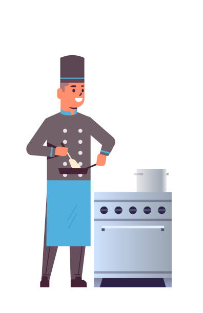 90 Man Stirring Pot Stock Illustrations Royalty Free Vector Graphics