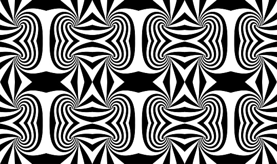 Muster Mit Optische Täuschung Schwarz Weiß Design Abstrakte Gestreiften