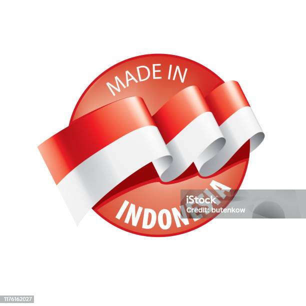 Ilustración De Bandera De Indonesia Ilustración Vectorial Sobre Un