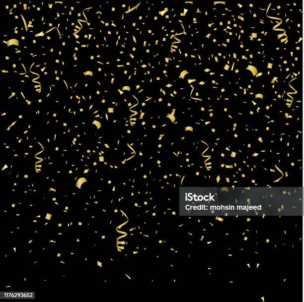 Feux Dartifice Réalistes Nouvel An Vector Illustrateur Fond Noir