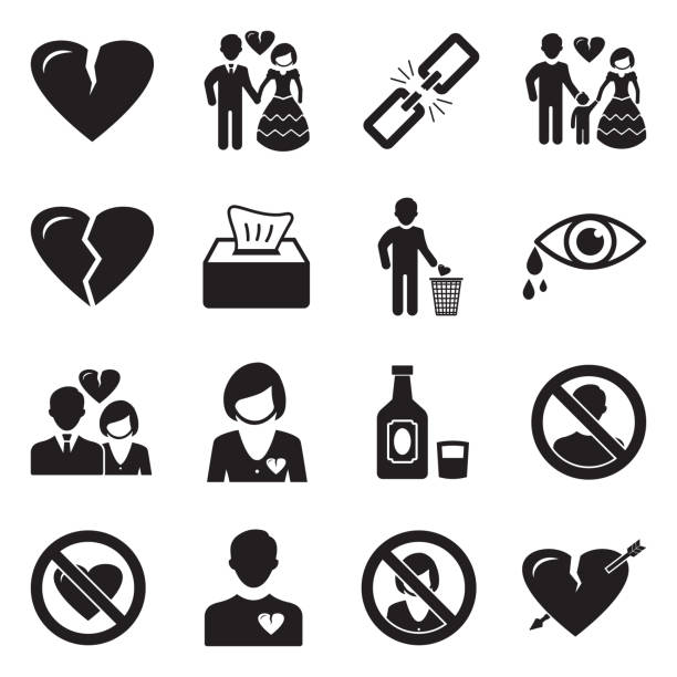 20 Black Couple Break Up Illustrations Royalty Free Vector Graphics